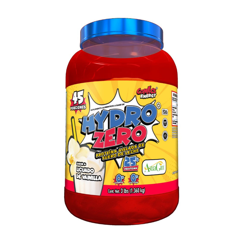 Proteína Hydro Zero Comics, 3lbs, con ingrediente patentado Astragin®️