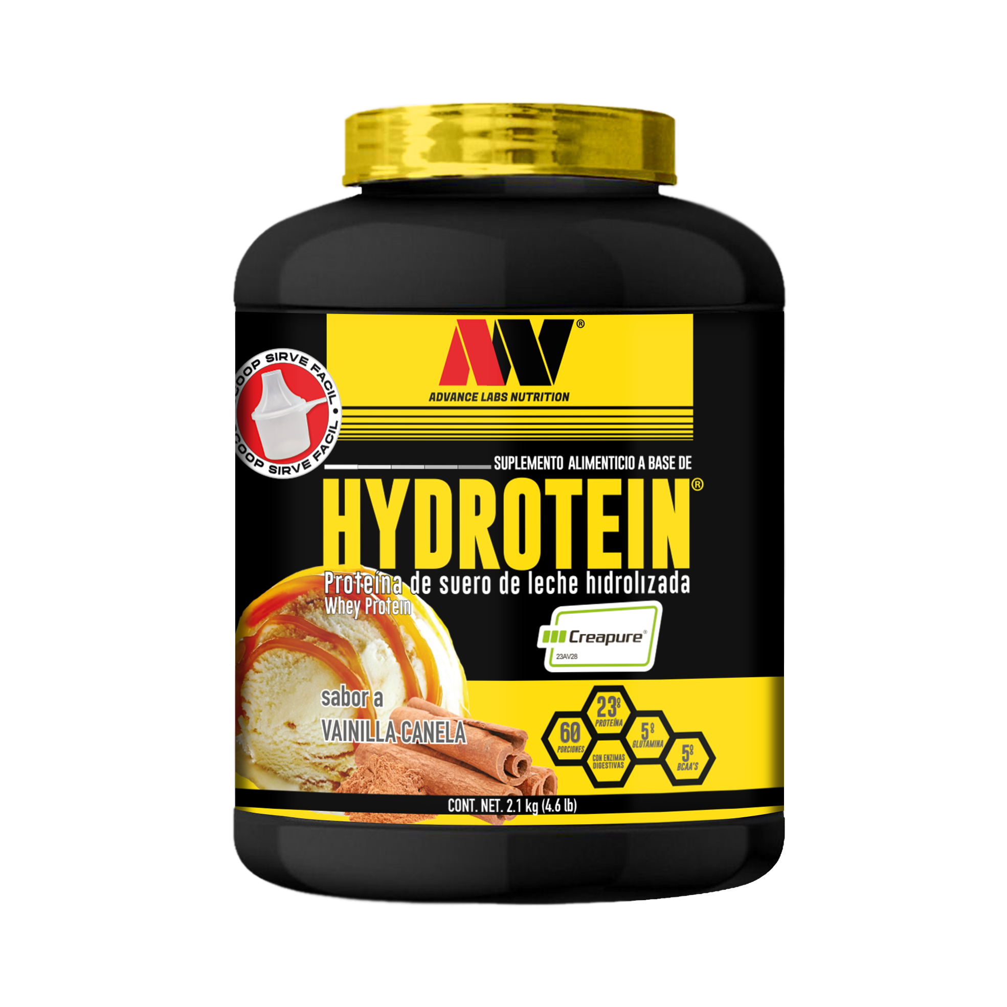Hydrotein Proteina, 4.6lbs, Con ingrediente patentado Creapure ®️ – Ad