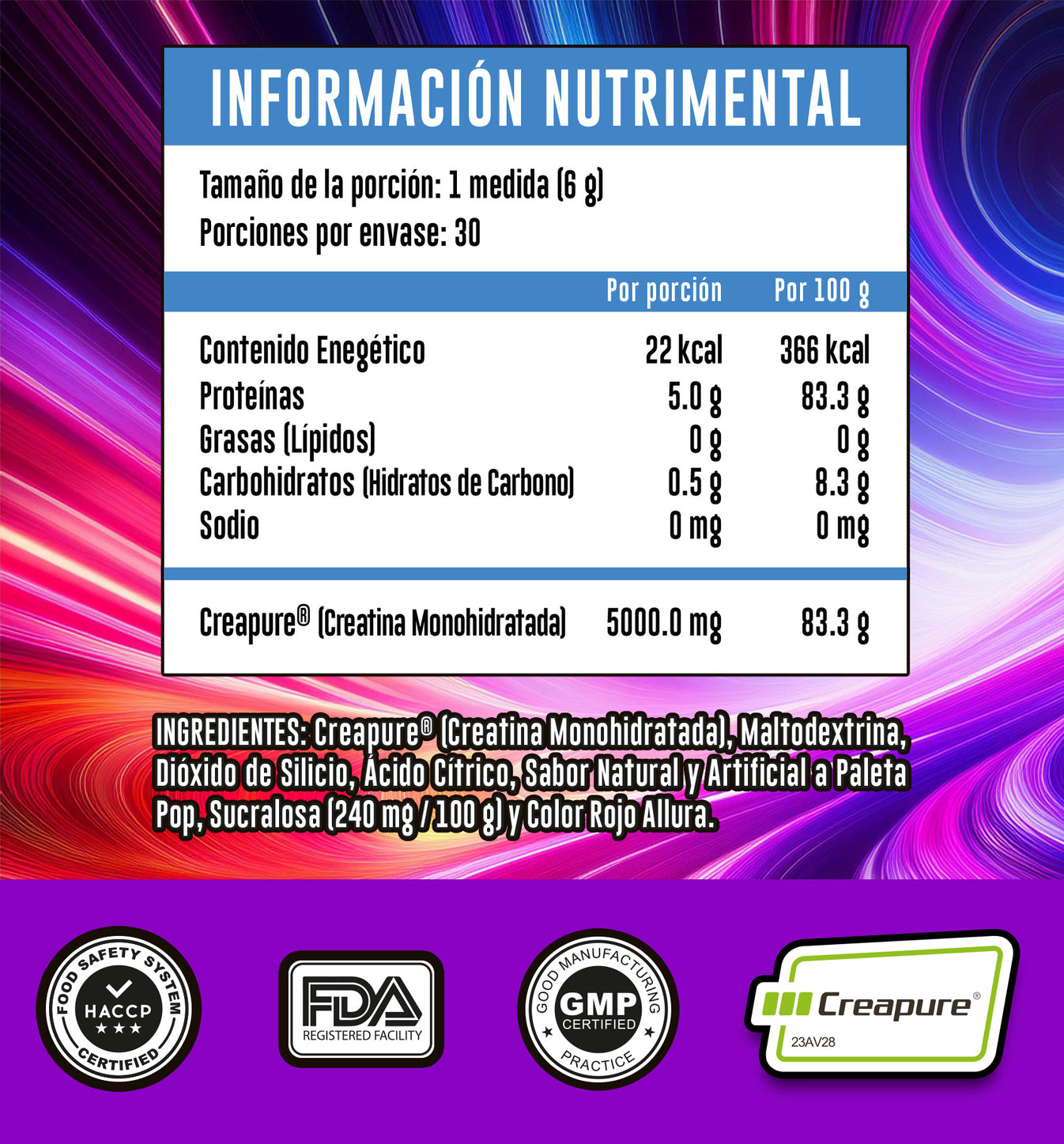 Creatina Monohidratada Creatine WTF!? 100 % Creapure - Comics Energy
